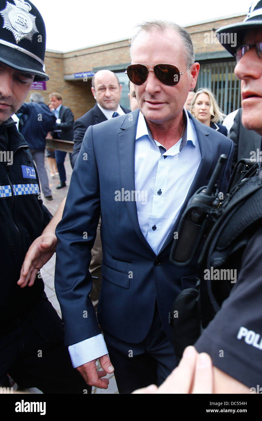 Former England star Paul Gascoigne at Stevenage Magistrates Court in ...