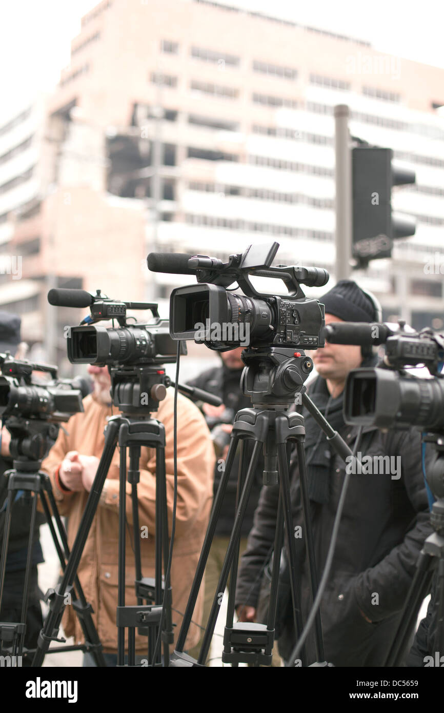video camera for news TV broadcasting Stock Photo - Alamy