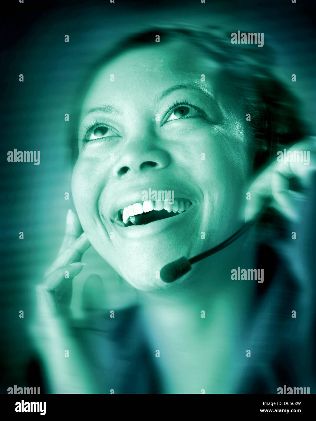 African american black female telemarketer service hi-res stock ...