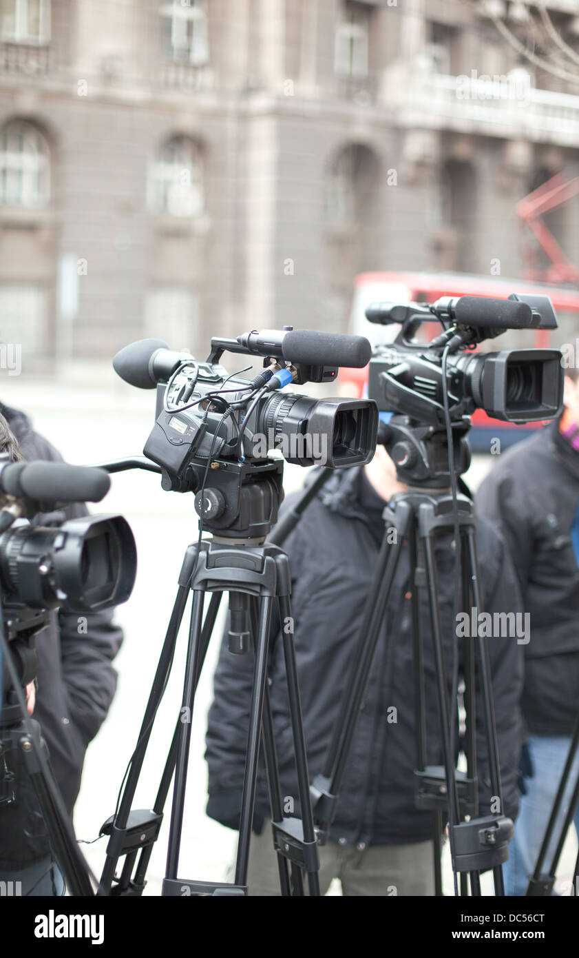 video camera for news TV broadcasting Stock Photo - Alamy