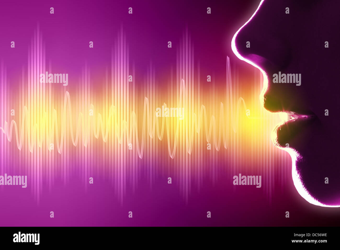 Sound wave illustration Stock Photo - Alamy