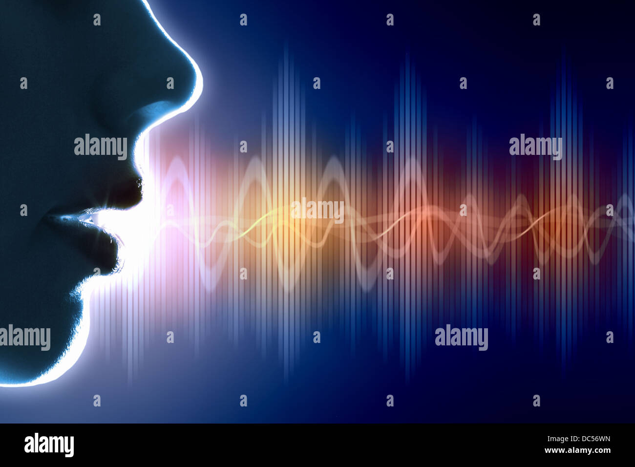 Sound wave illustration Stock Photo - Alamy