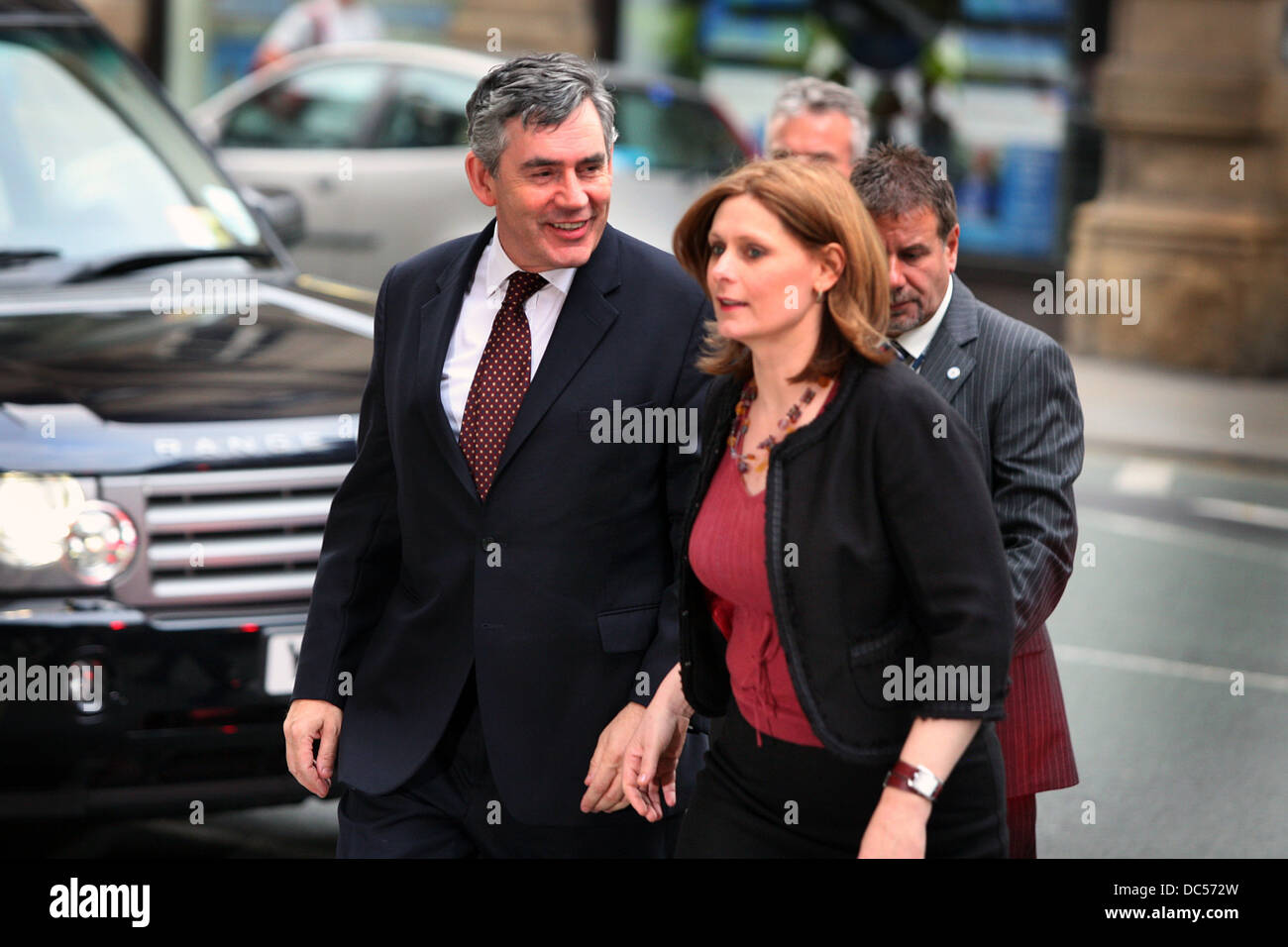 Labour Party Conference Manchester 2008. Gordon and Sarah Brown arrive ...