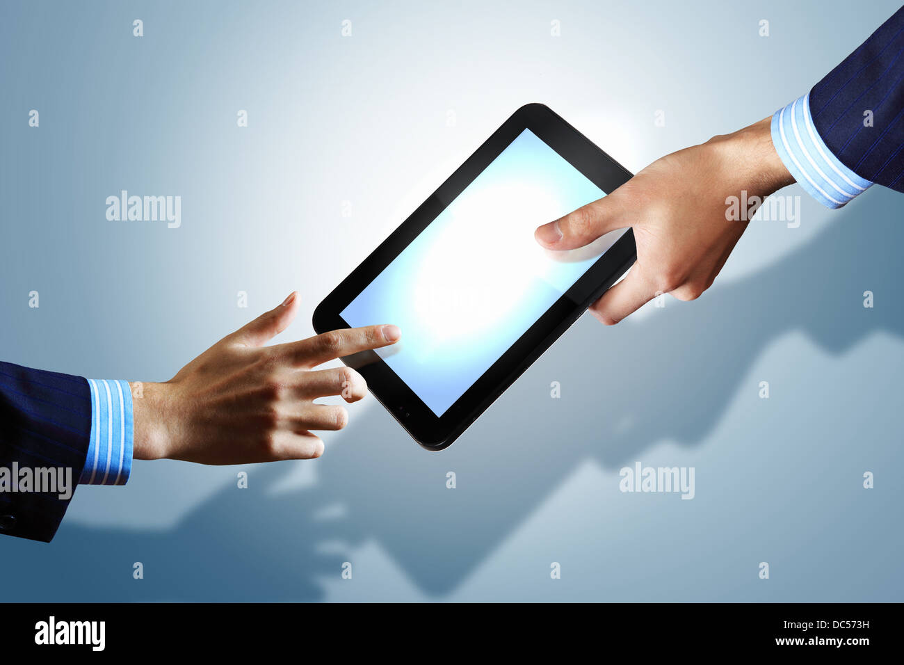 Modern computer technology in business Stock Photo - Alamy