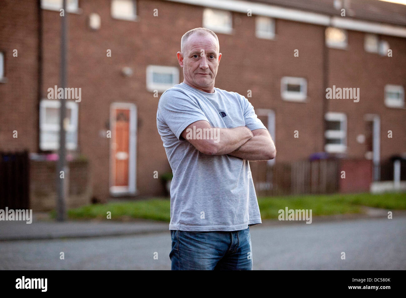 Former gangster Paul Massey pictured in Salford after he announced he ...