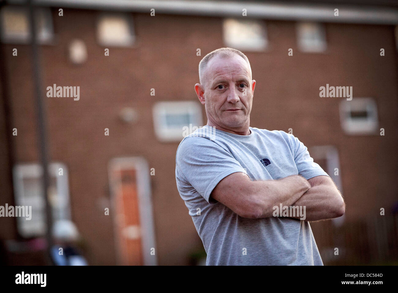 Former gangster Paul Massey pictured in Salford after he announced he ...