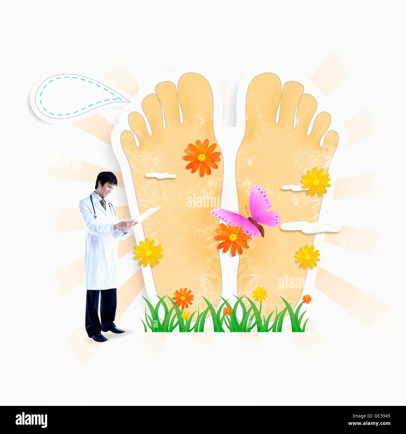 Doctor examination foot Cut Out Stock Images & Pictures - Alamy