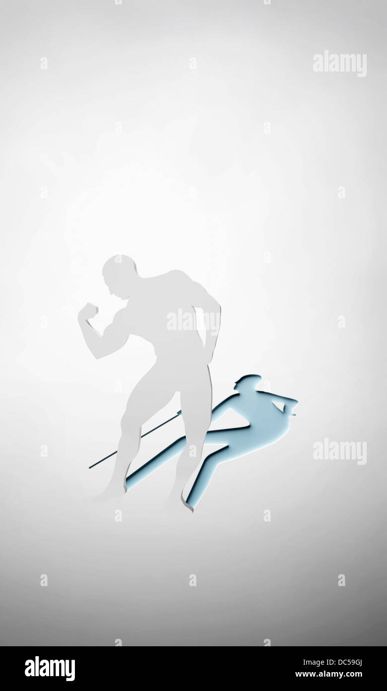 a paper human coming out of a paper Stock Photo - Alamy