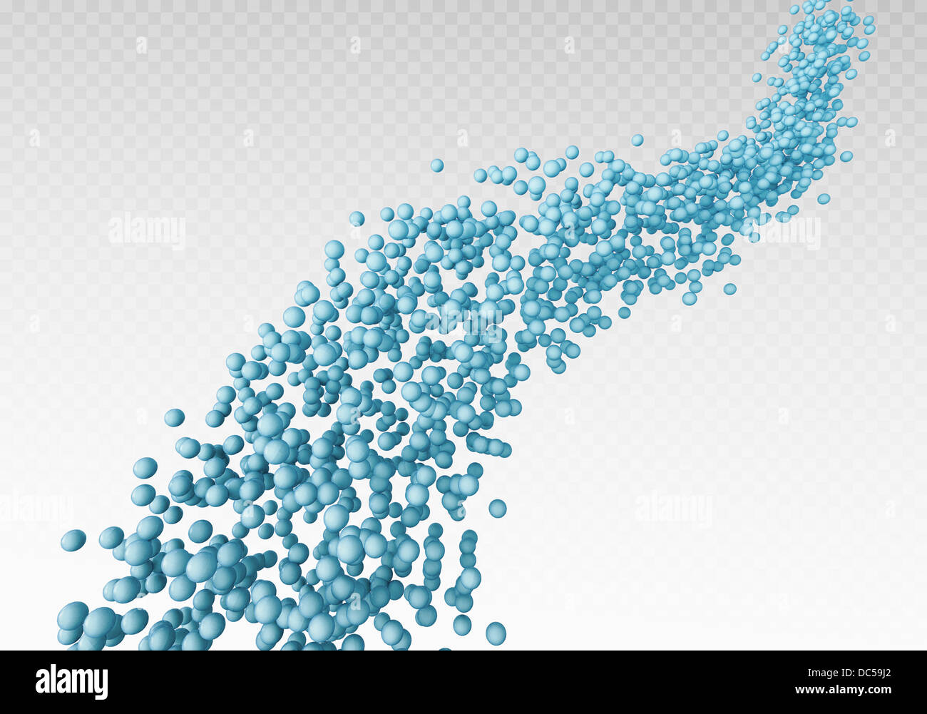 blue particles forming a wave Stock Photo - Alamy