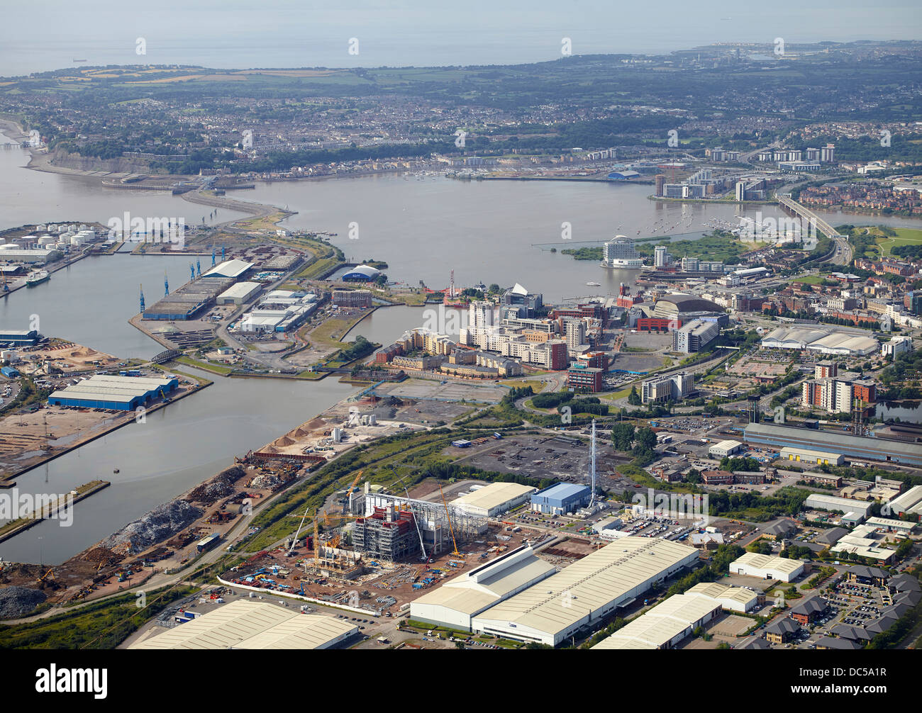 Cardiff bay from the air hi-res stock photography and images - Alamy