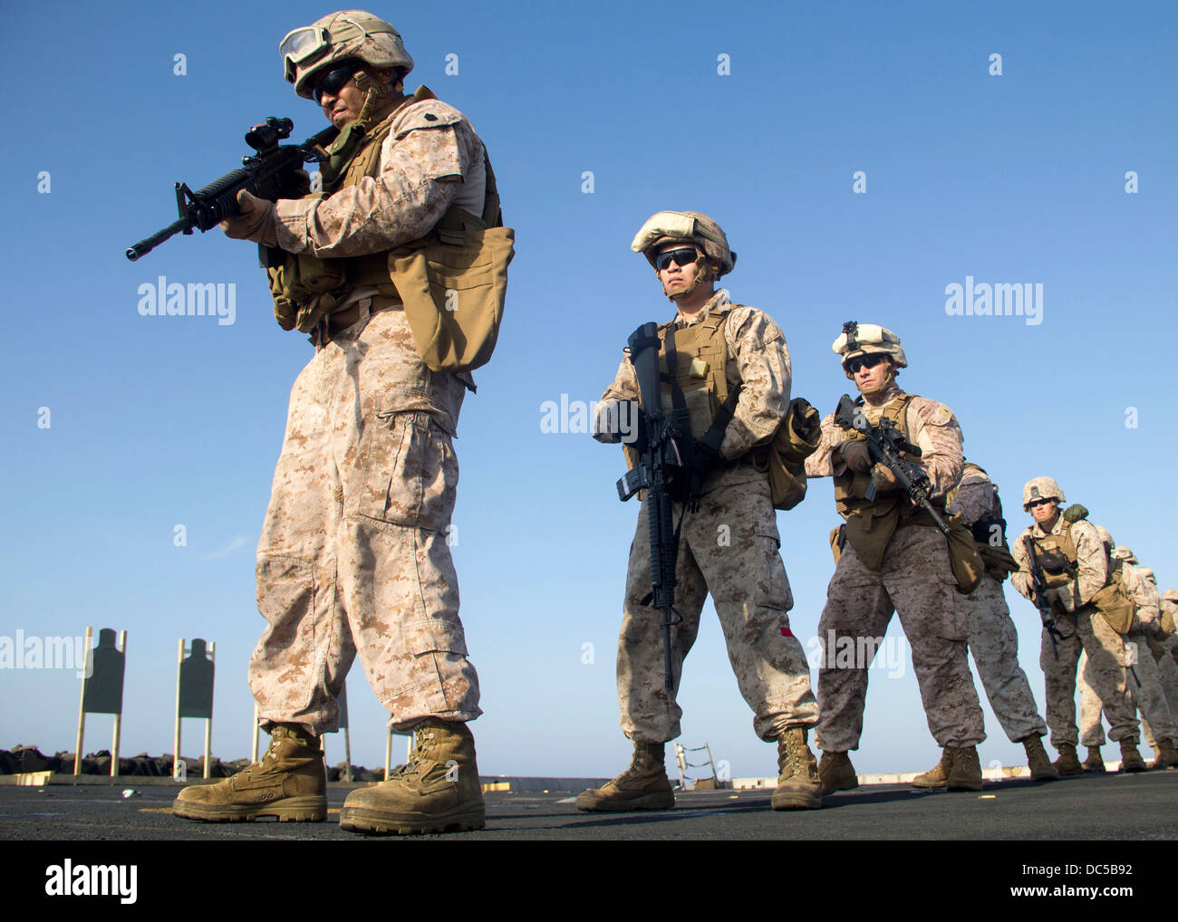 American Army Soldiers Lined Up