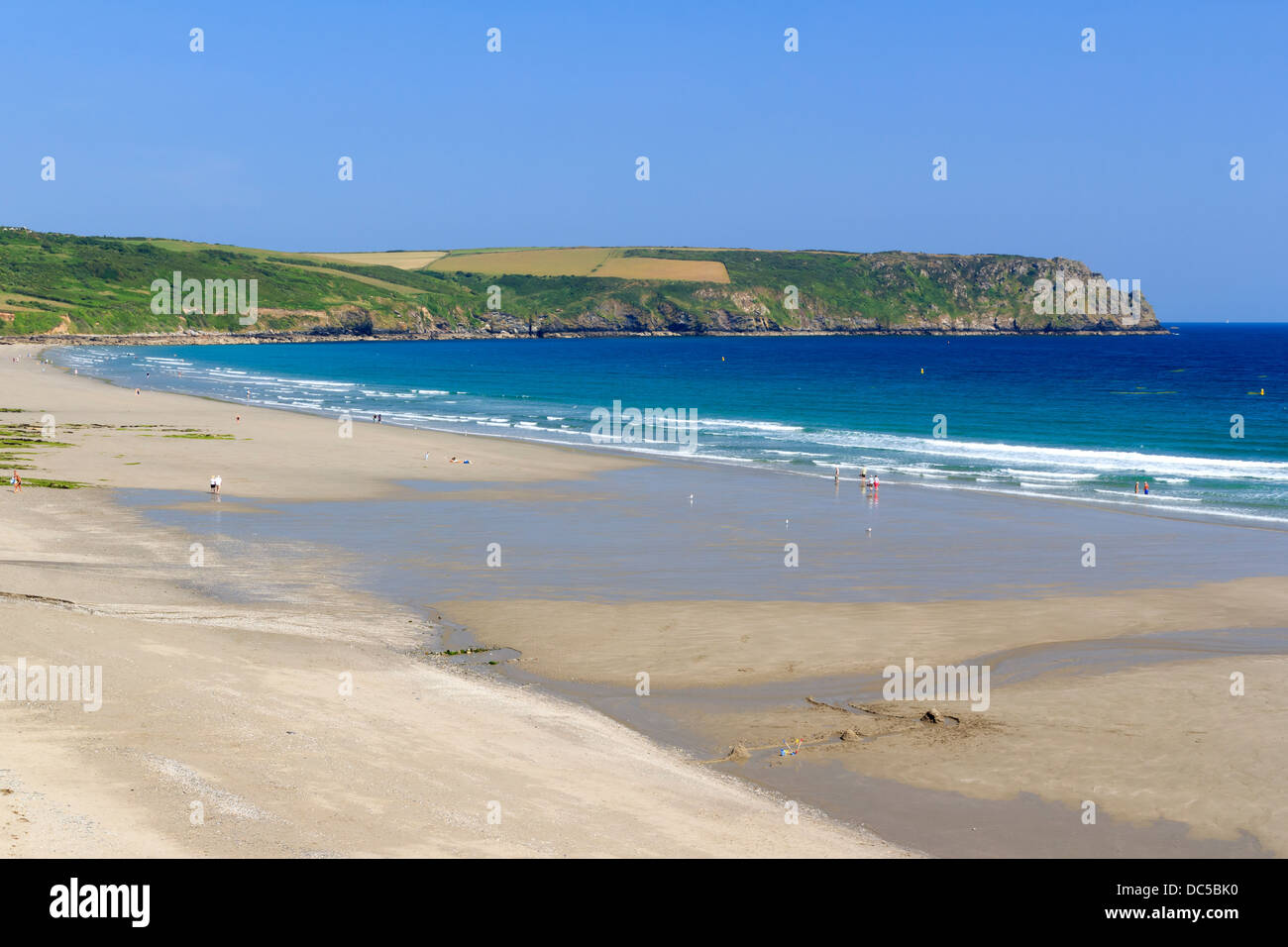 Pendower Beach on the Roseland Peninsula Cornwall England UK Stock ...