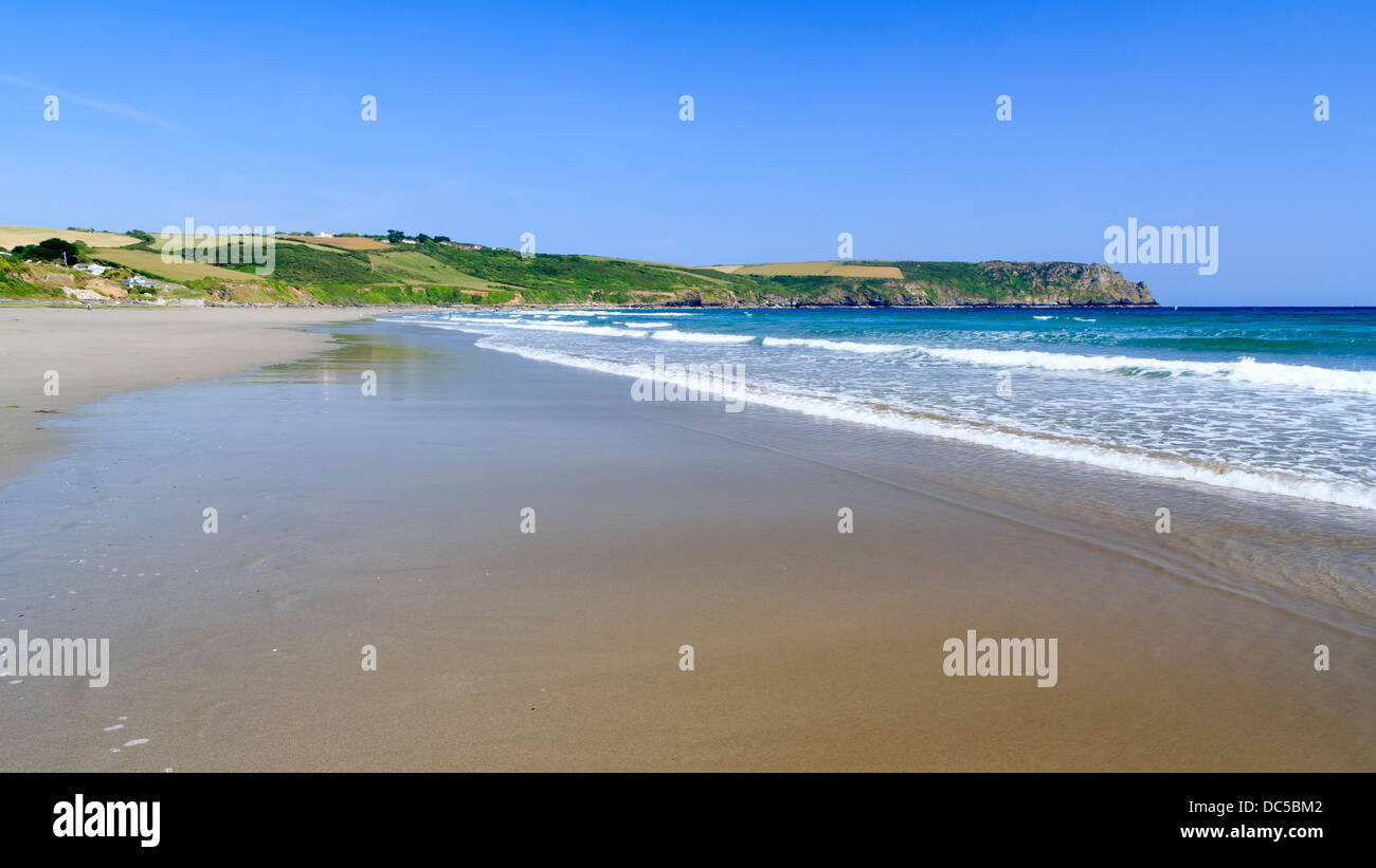 Pendower Beach on the Roseland Peninsula Cornwall England UK Stock ...