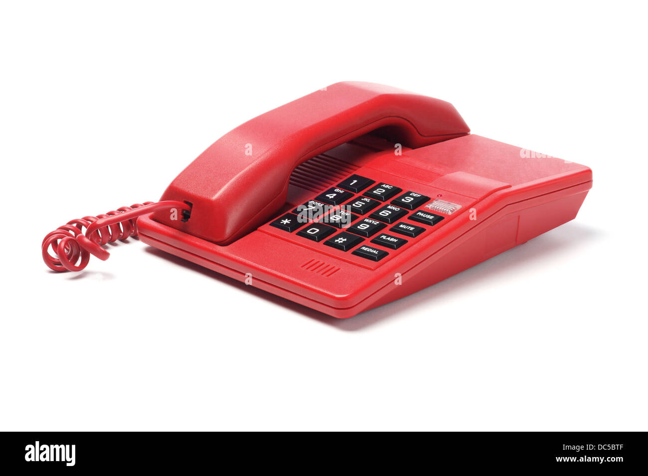 Red telephone receiver and cable hi-res stock photography and images ...