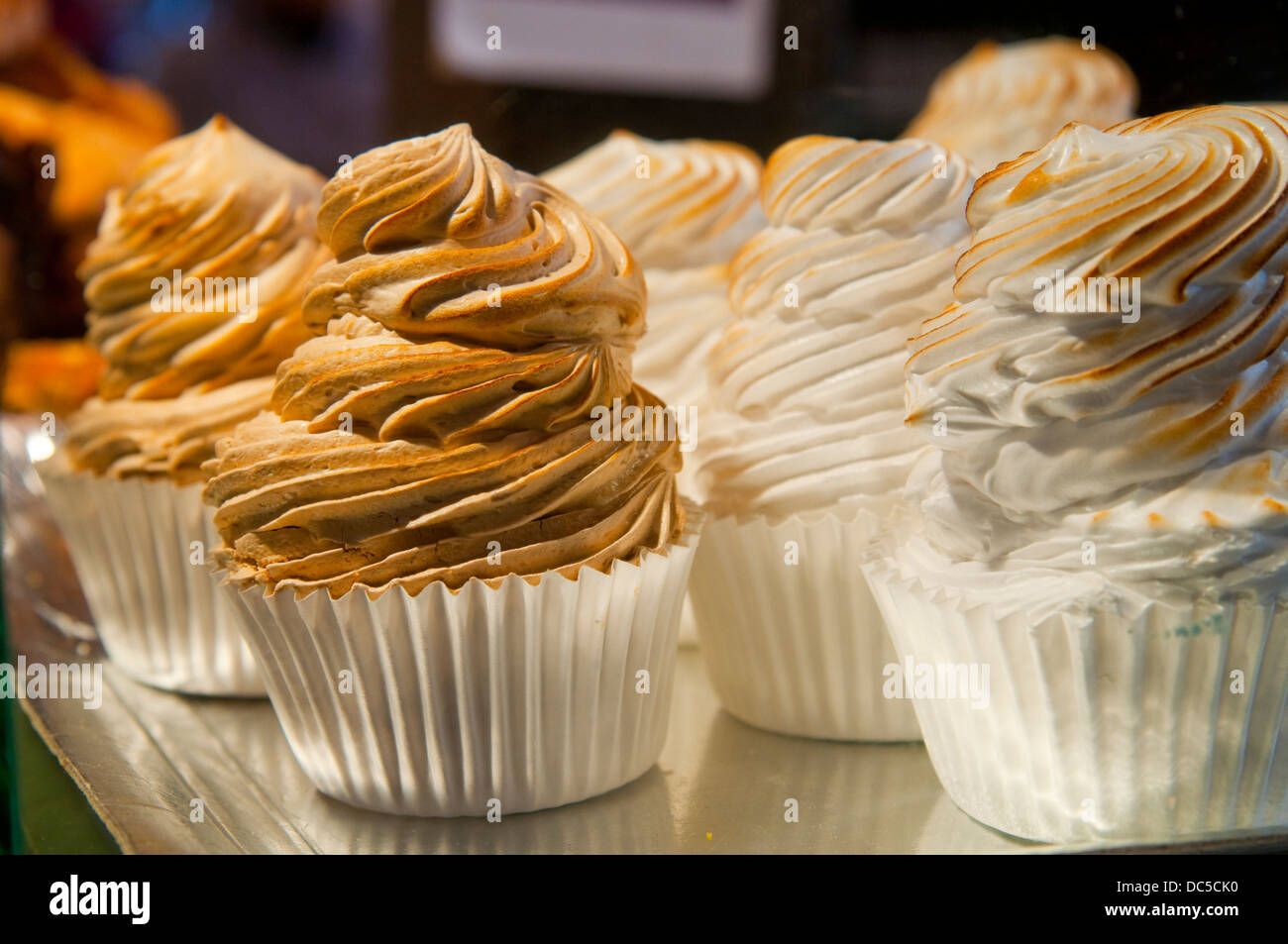 Coffee meringues. Madrid, Spain Stock Photo - Alamy