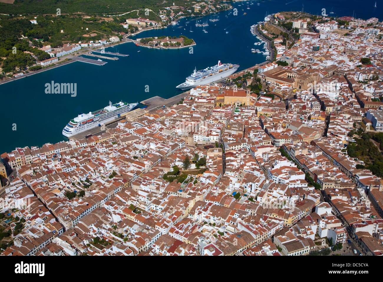Mahon. Aerial View. Minorca. Balearic Islands. Spain Stock Photo - Alamy