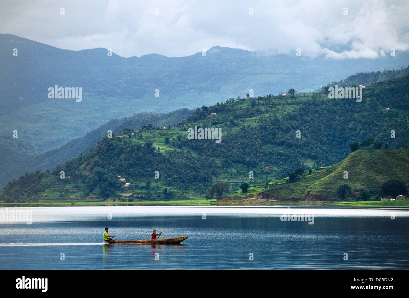 Phewa lake Pokhara valley Nepal Stock Photo - Alamy