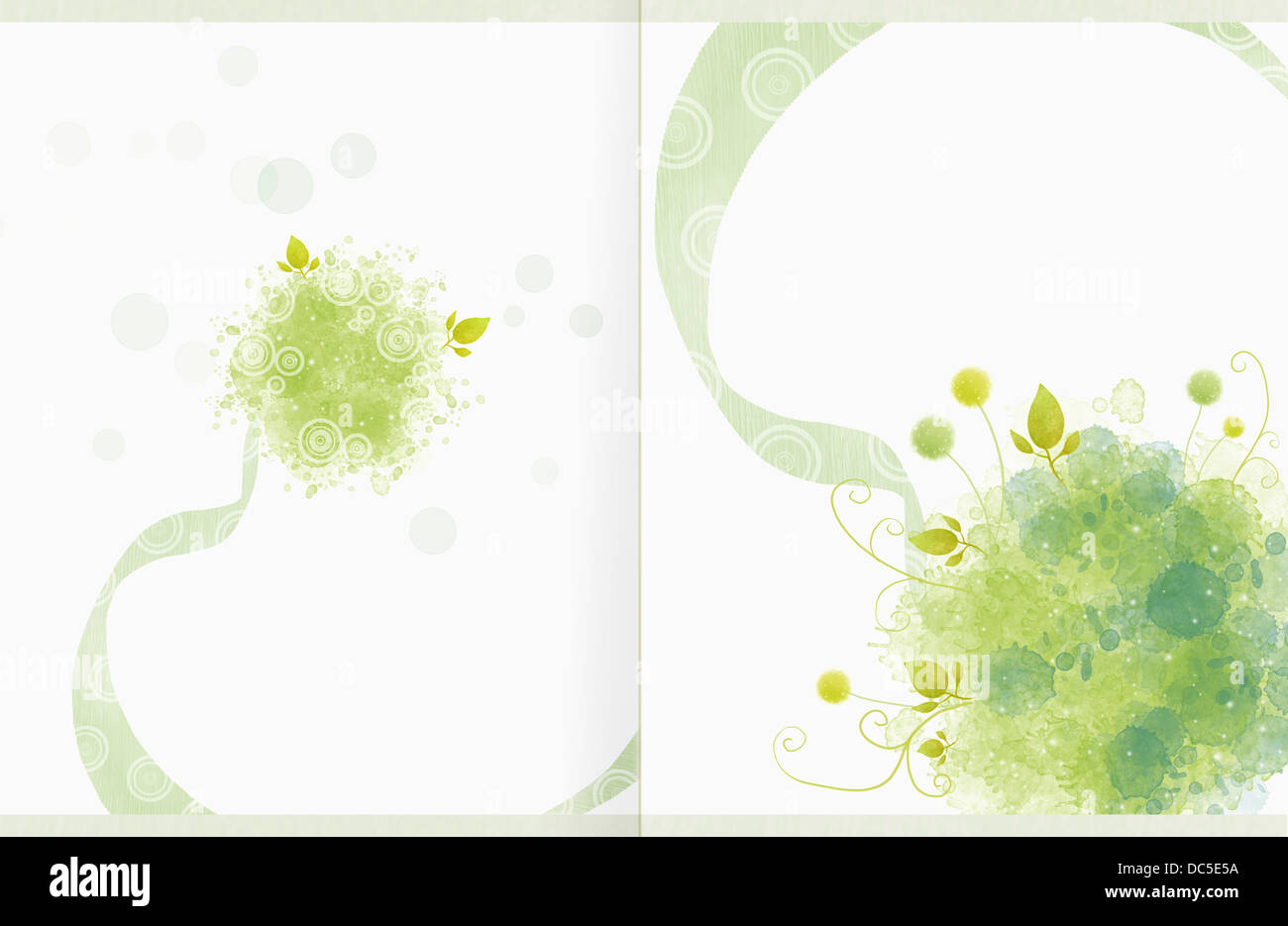 illustration of card template in green Stock Photo - Alamy