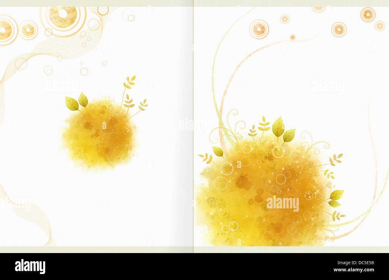 illustration of card template in yellow Stock Photo - Alamy