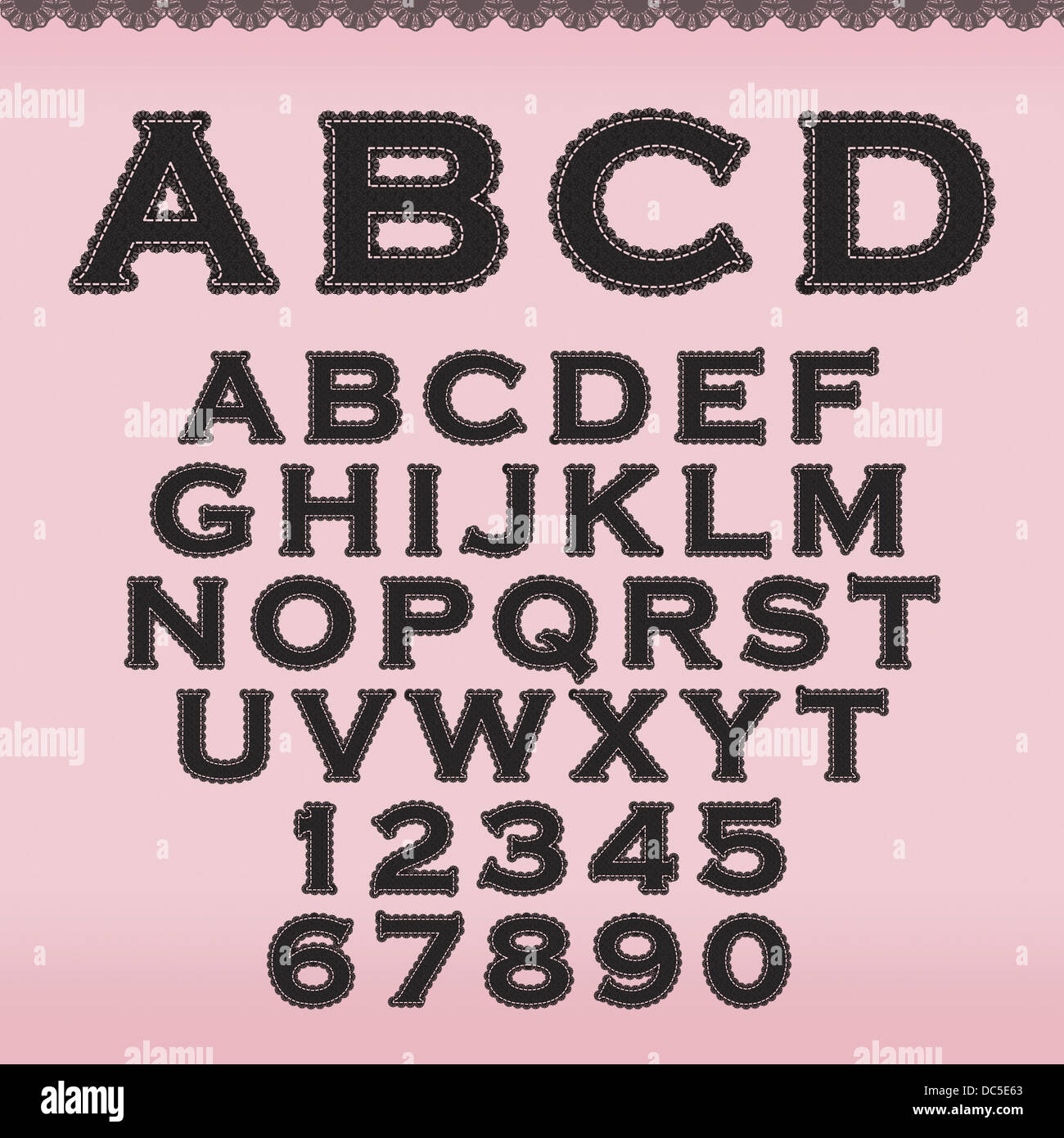 illustration of alphabet design fonts Stock Photo - Alamy