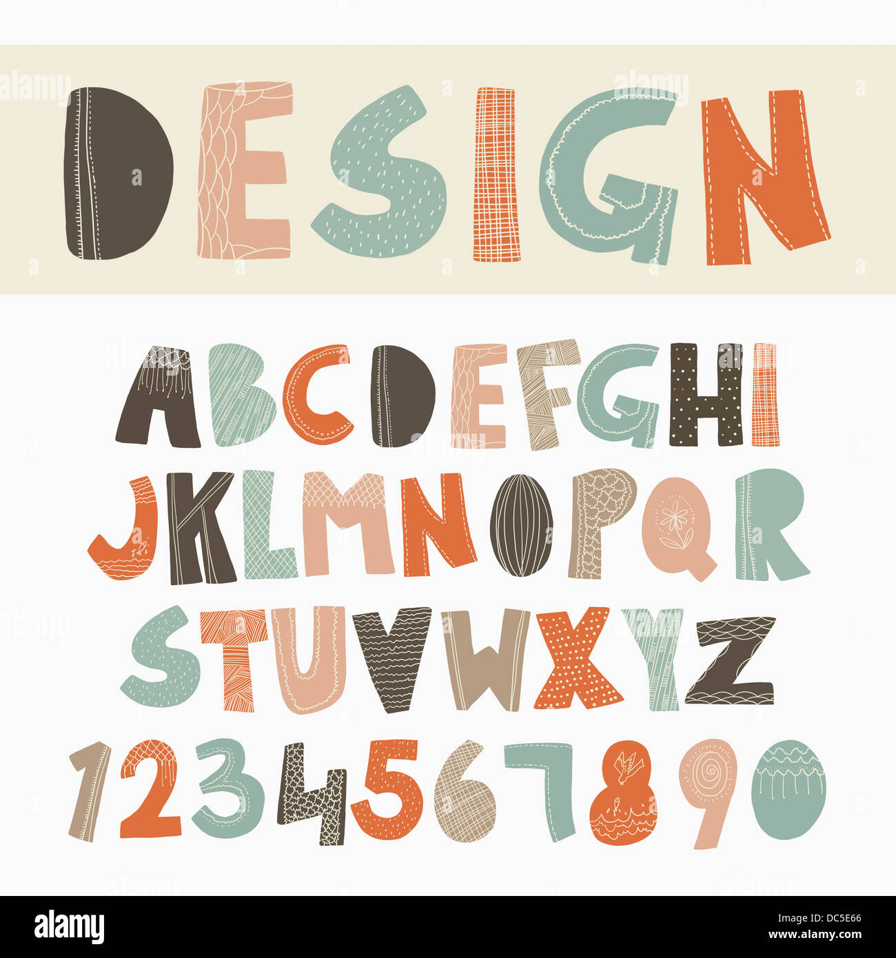 illustration of alphabet design fonts Stock Photo - Alamy