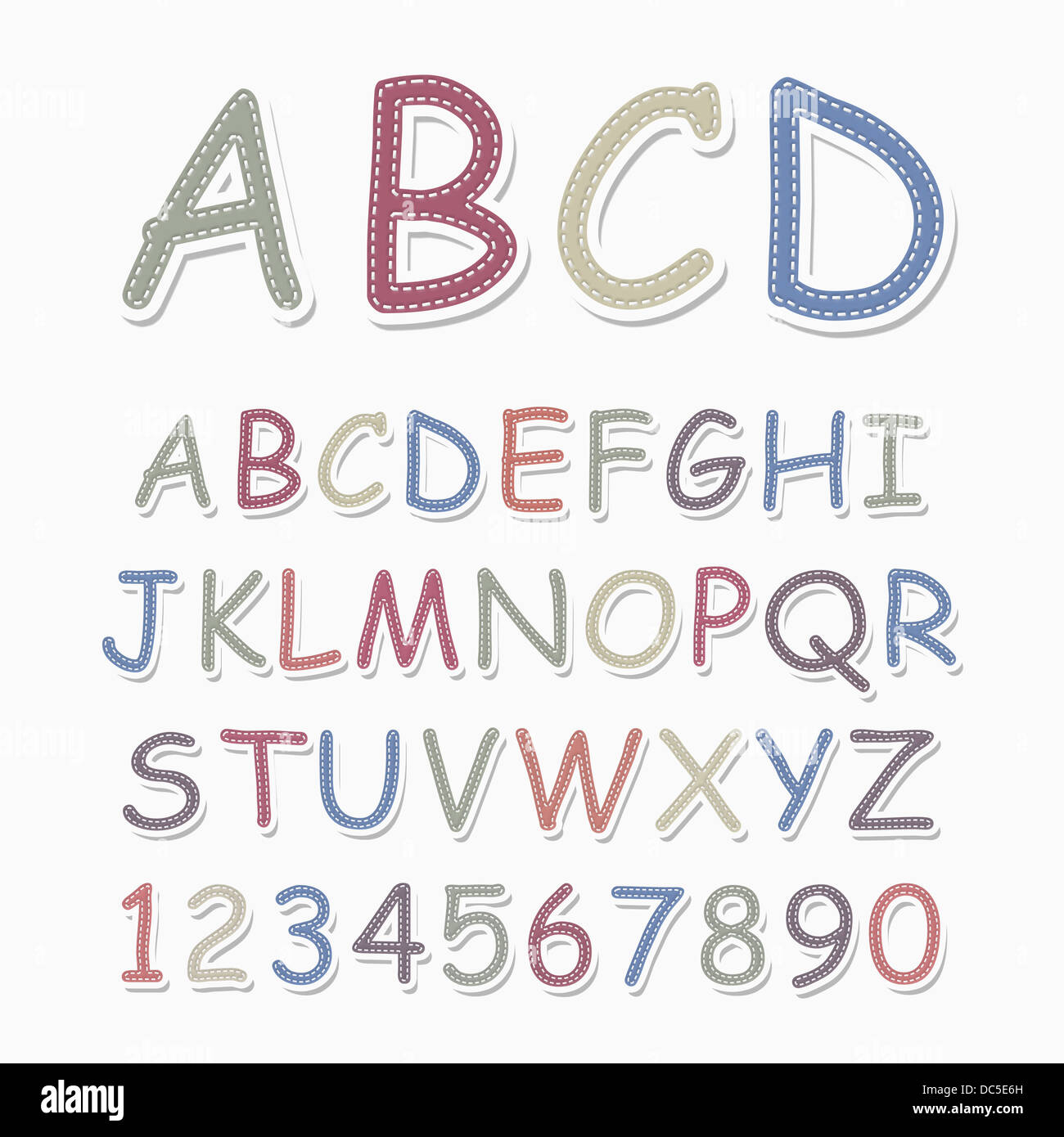illustration of alphabet design fonts Stock Photo - Alamy