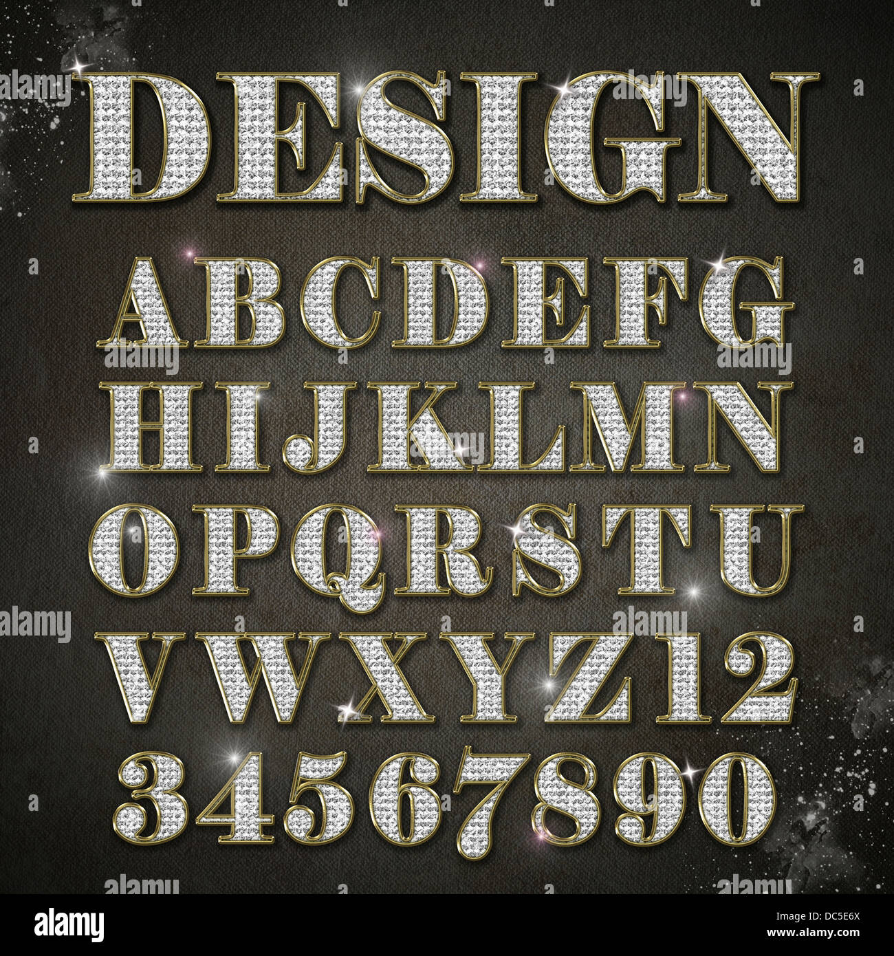 illustration of alphabet design fonts Stock Photo - Alamy