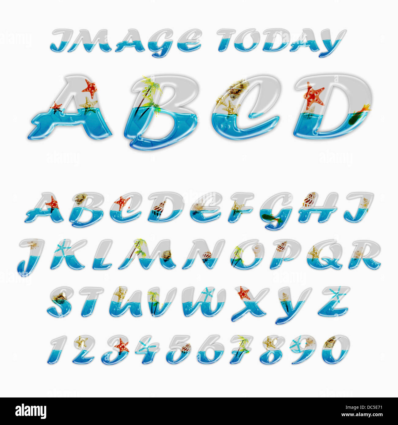 illustration of alphabet design fonts Stock Photo - Alamy