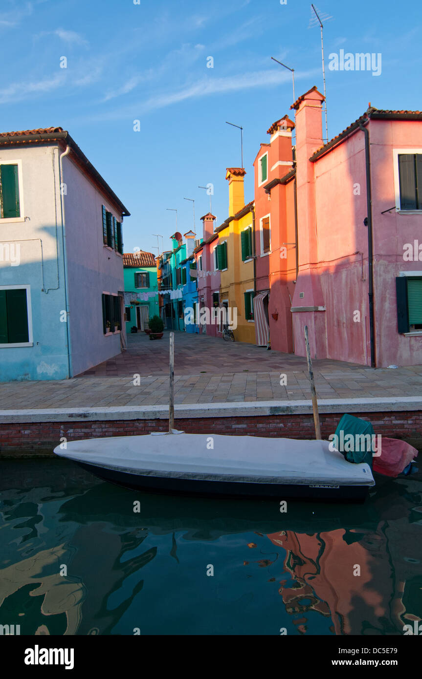 Italy Venice Burano island with traditional colorful houses Stock Photo - Alamy