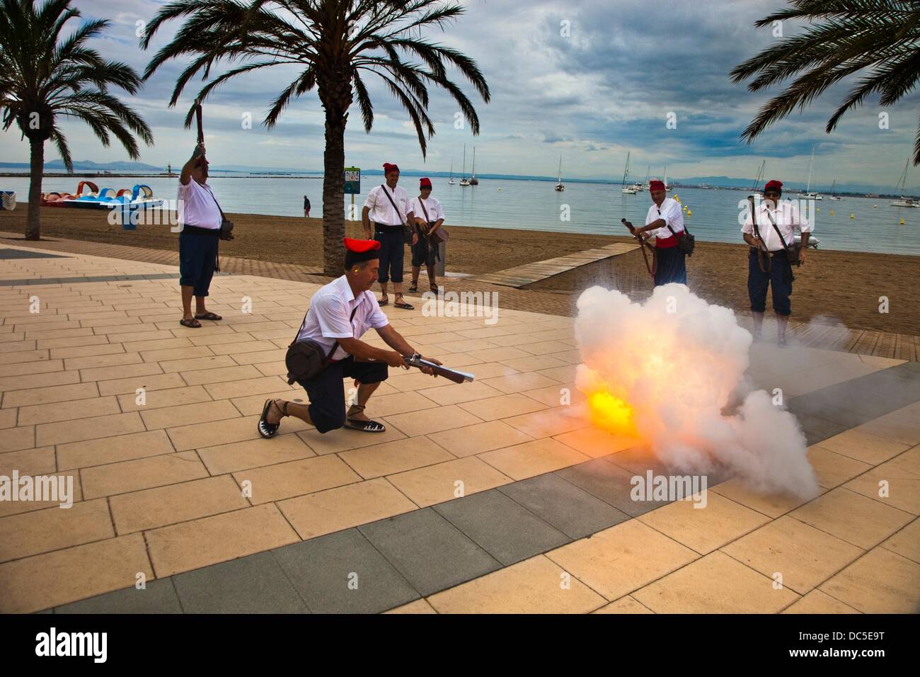 ´Artillers i Miquelets´ traditional fest on 15th August, Roses, Alt ...