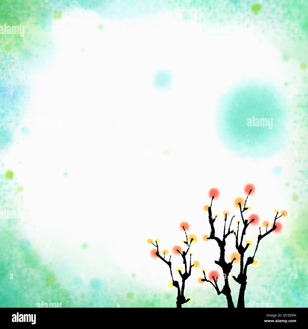 illustration of memo template featuring trees Stock Photo - Alamy