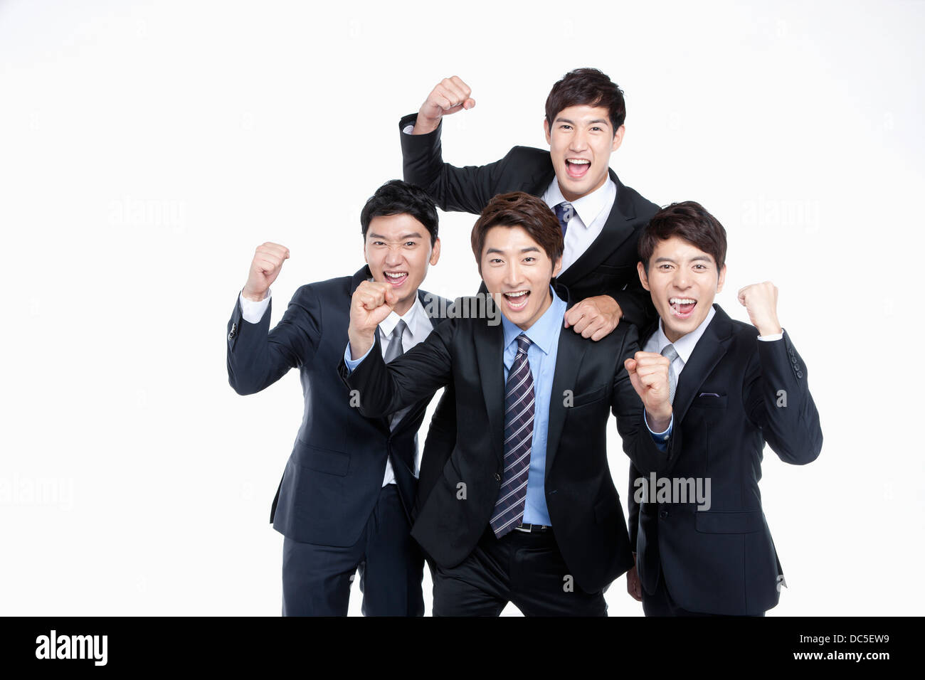 businessmen cheering up together Stock Photo - Alamy