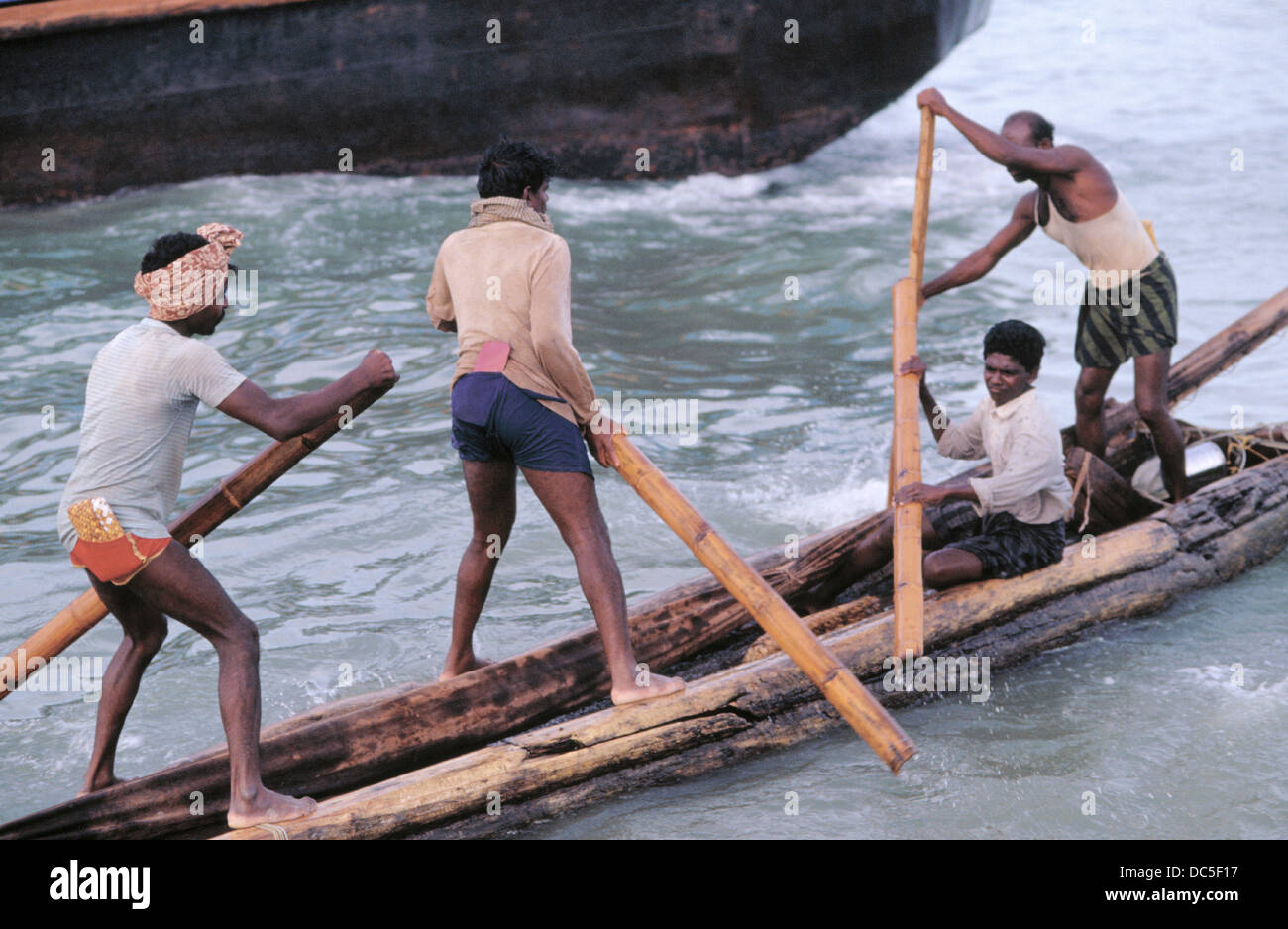 Traditional fishing canoe. Kanyakumari. India Stock Photo - Alamy