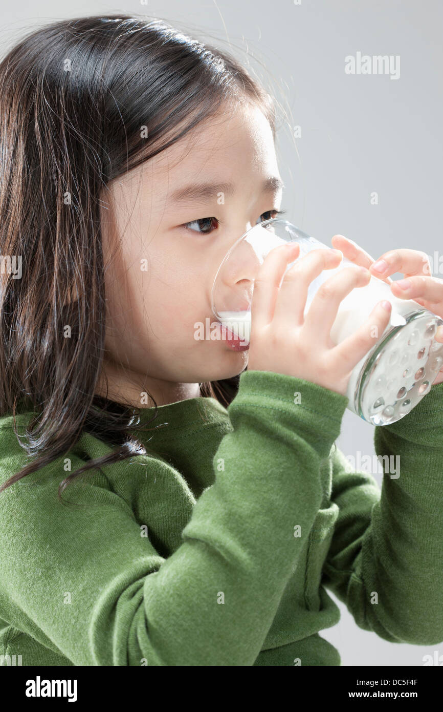 Child drinking milk school hi-res stock photography and images - Alamy
