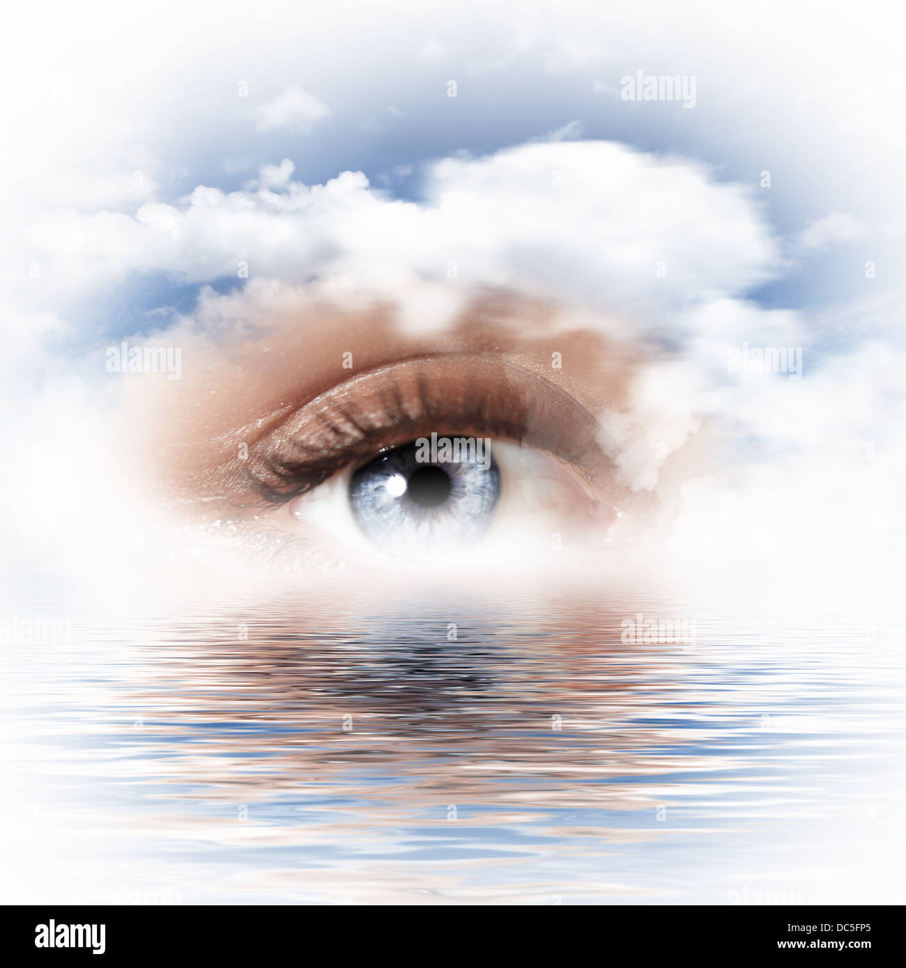 Eye overlooking water scenic Stock Photo - Alamy