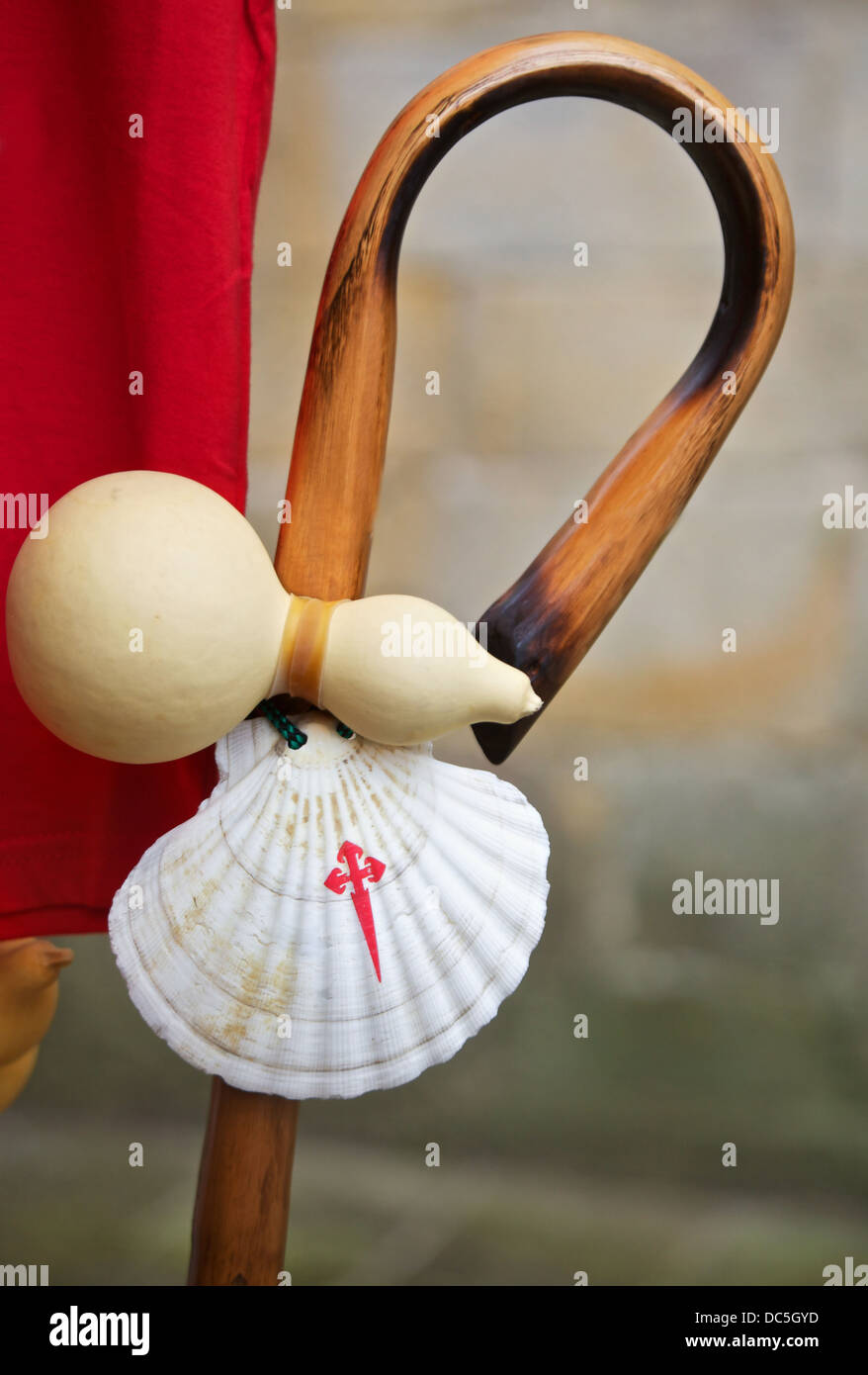 Santiago shell and crook Stock Photo - Alamy