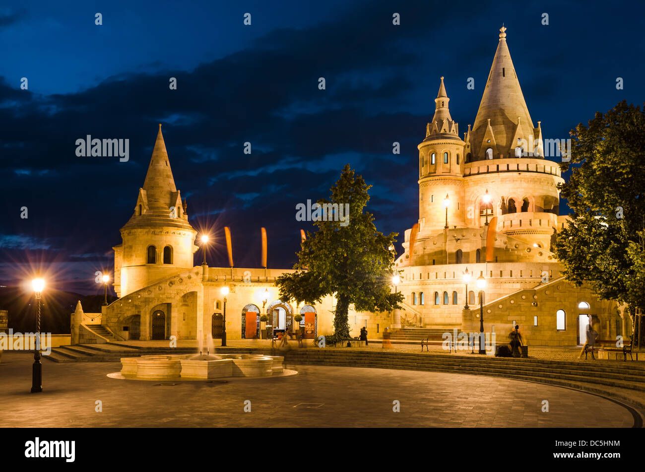 Fishermen Bastion with conical towers, built in Neo-Romanesque, at ...