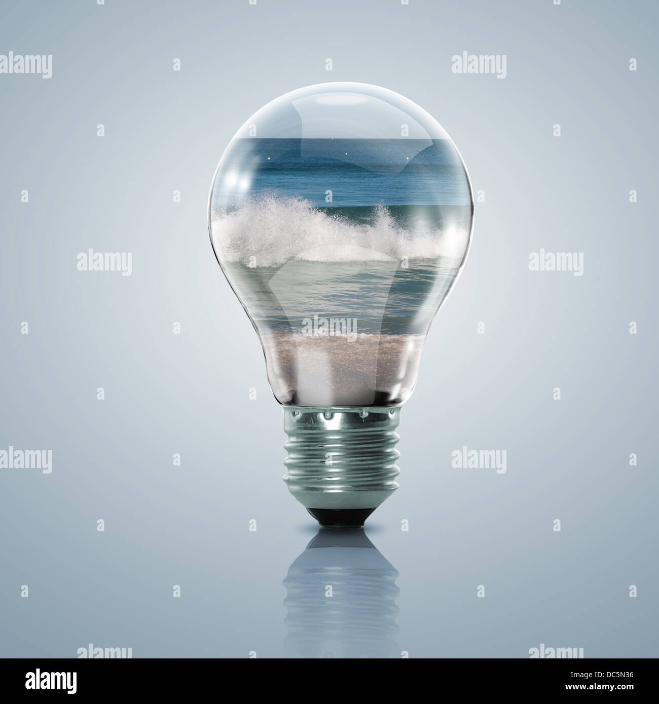 Electric light bulb with clean water Stock Photo - Alamy
