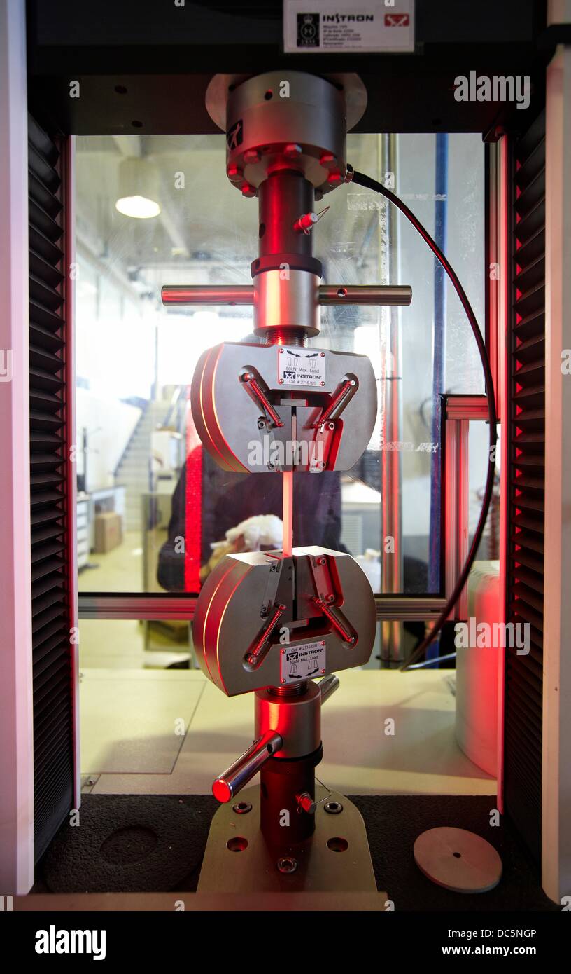 Tensile strength testing, characterization of mechanical properties ...