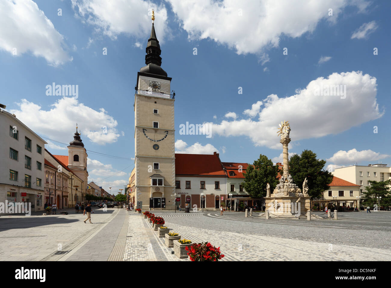 Renaissance bell tower on Trinity square, Trnava, Slovakia Stock Photo ...