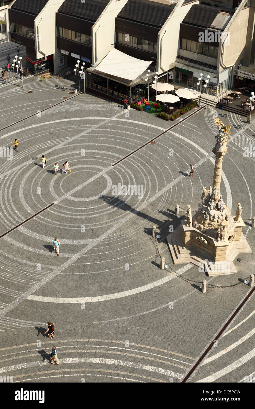 View of the Trinity square from bell tower, Trnava, Slovakia Stock ...