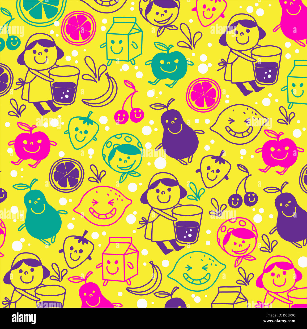 yellow background with illustration icons Stock Photo - Alamy