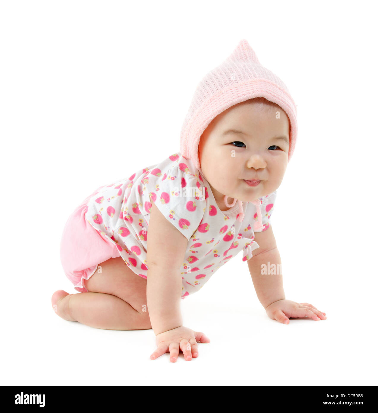 Six months old East Asian baby girl Stock Photo - Alamy