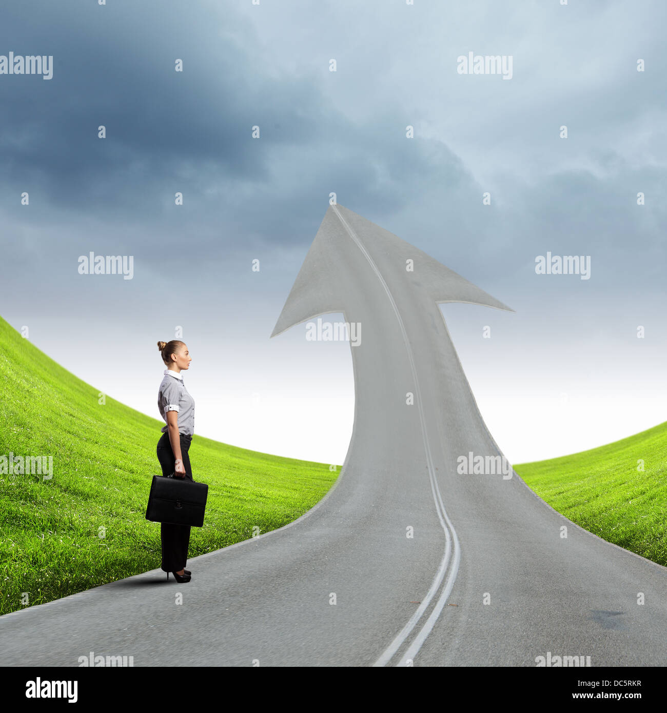 Concept of the road to success Stock Photo - Alamy