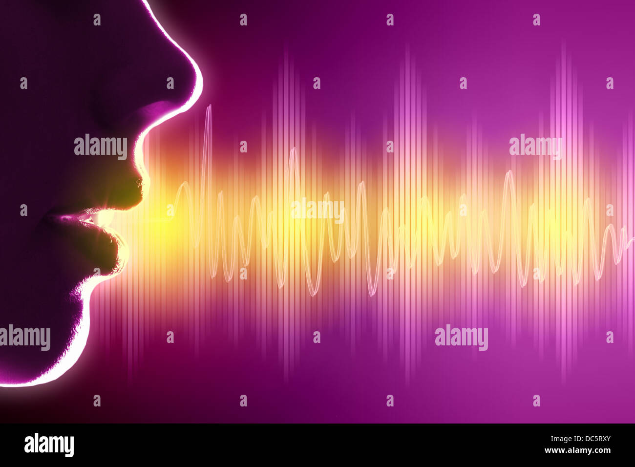 Sound wave illustration Stock Photo - Alamy