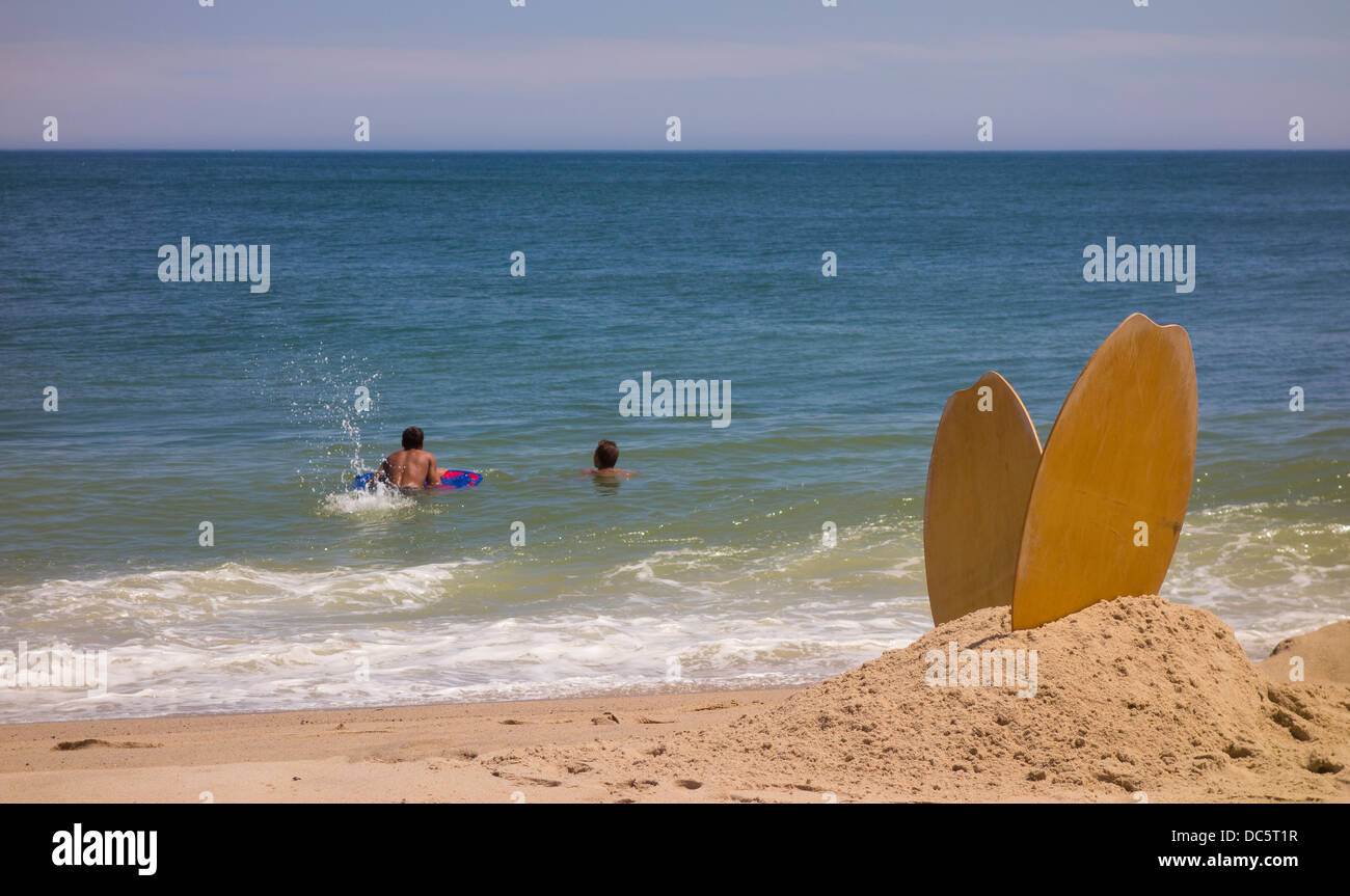 CAPE COD, MASSACHUSETTS, USA - Swimming at White Crest beach near town ...