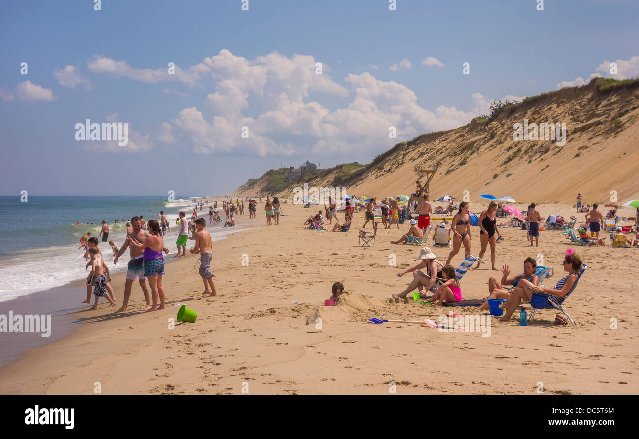 CAPE COD, MASSACHUSETTS, USA - White Crest beach near town of Wellfleet ...