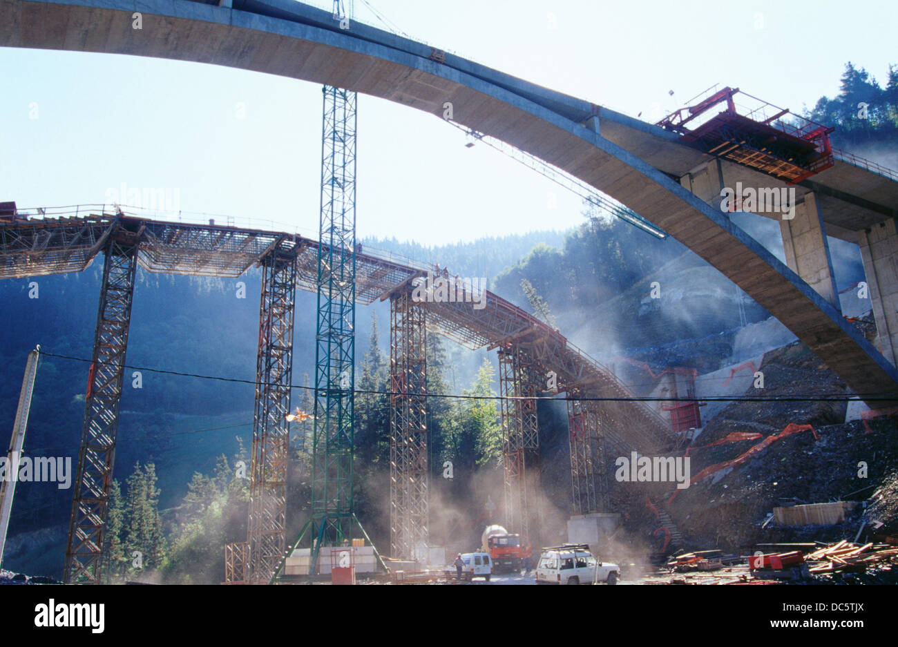 Flyover construction. Euskadi. Spain Stock Photo - Alamy