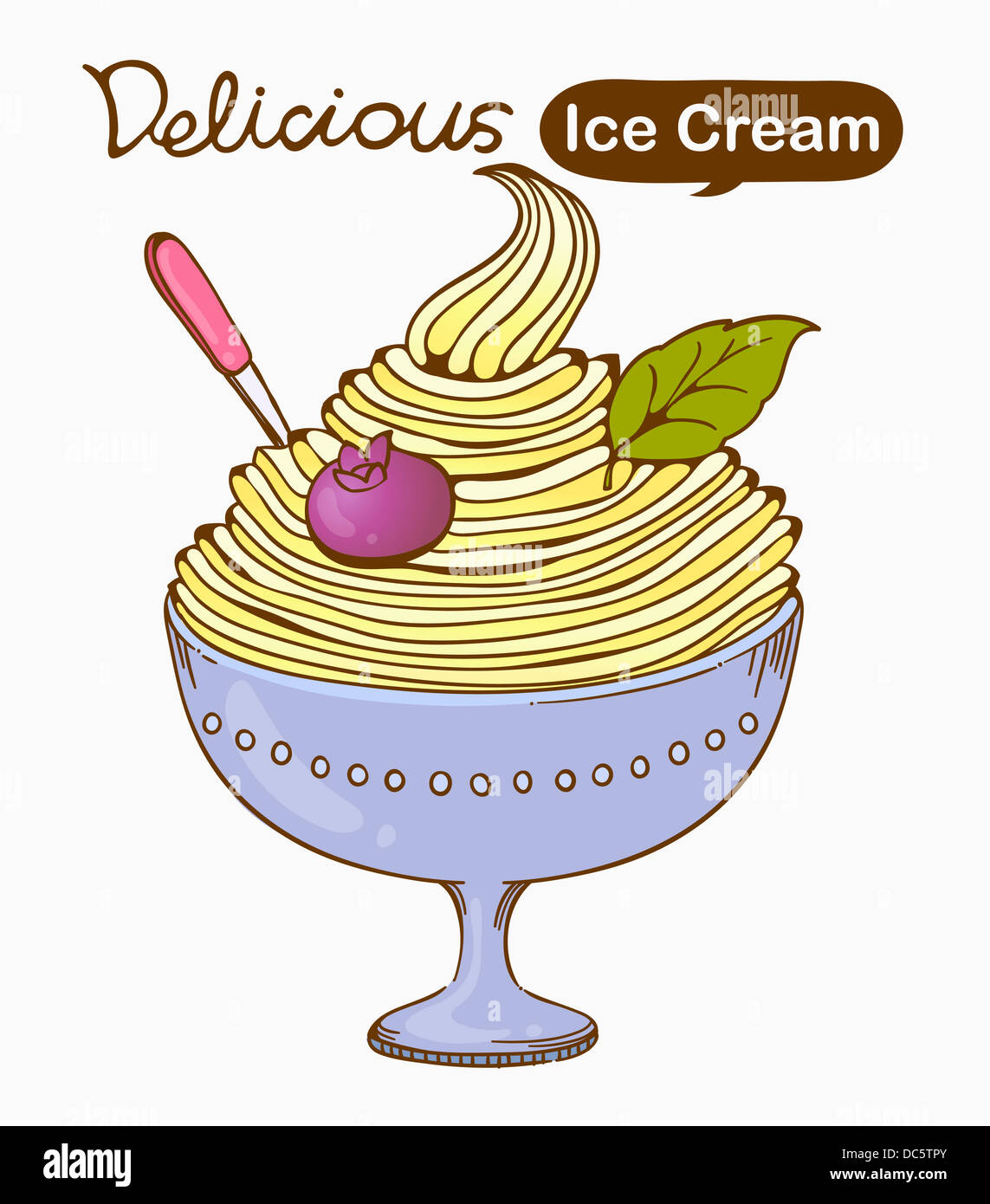 illustration of delicious ice cream Stock Photo - Alamy