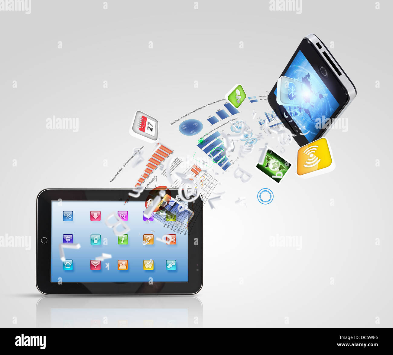 Modern communication technology Stock Photo - Alamy